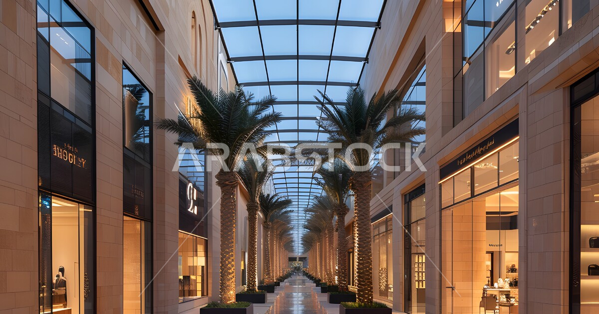 Interior decorations of malls and closed markets in Saudi Arabia ...