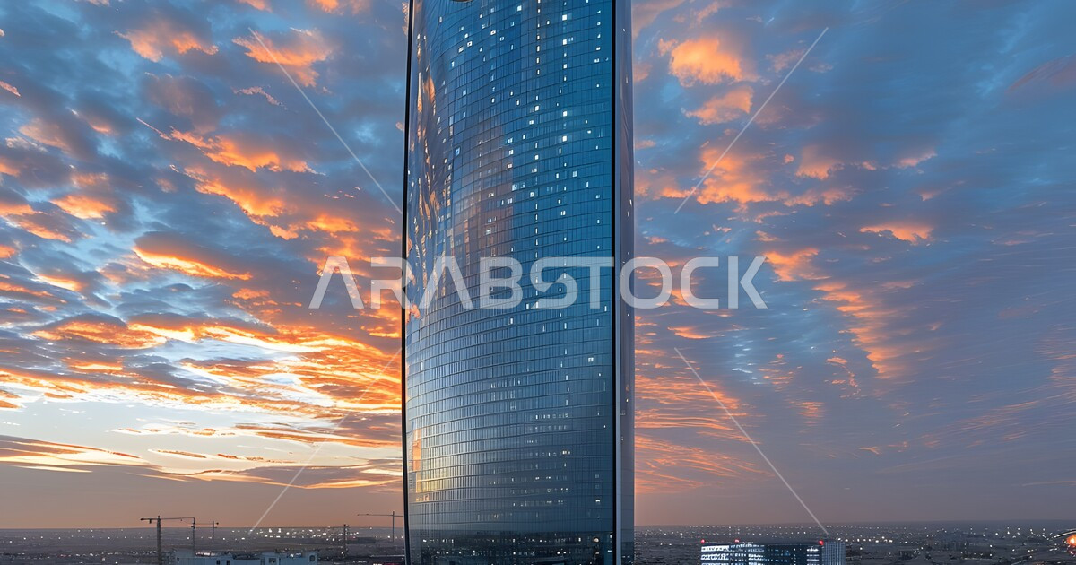 Saudi Vision 2030, architectural art of the famous Kingdom Tower ...