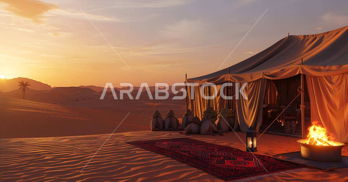 Youth camping and desert session, camping in the deserts of the Kingdom ...