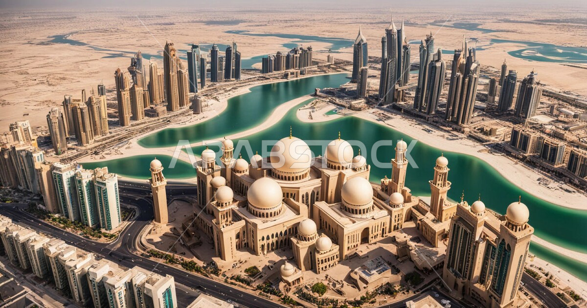 Building a modern urban future in Dubai, modern architectural arts and ...