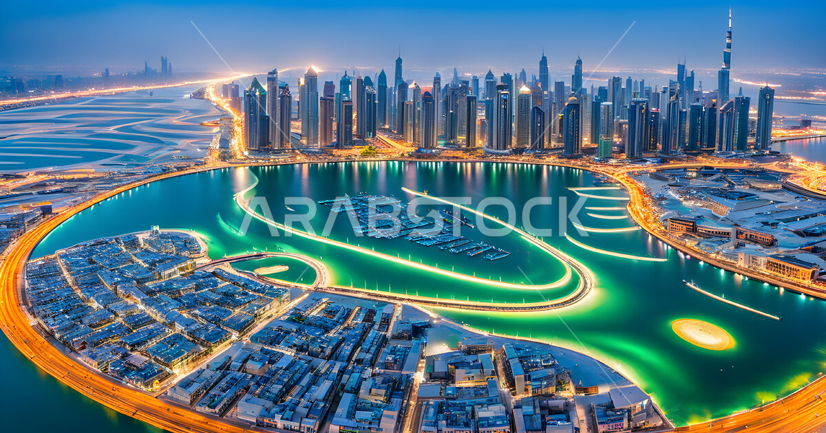 Building a modern urban future in Dubai, the concept of developing and ...