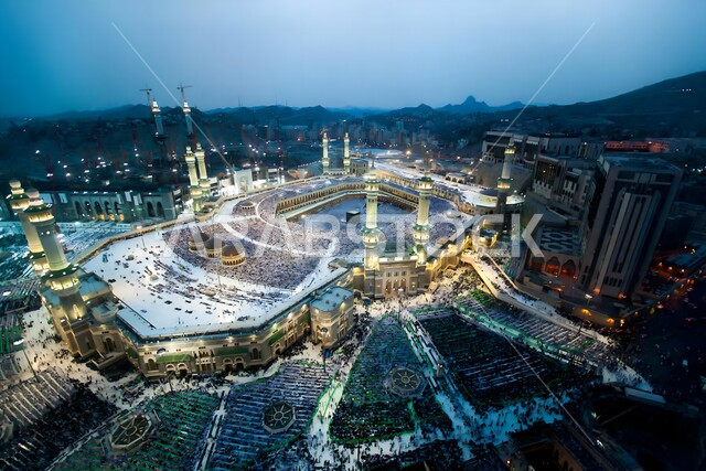 Sacred Islamic religious places and landmarks, worship and closeness to ...