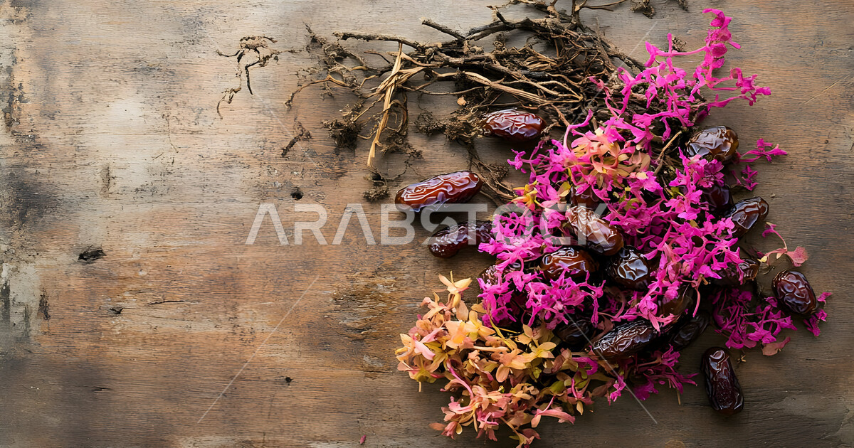 Saudi national local agricultural products and crops, a combination of ...