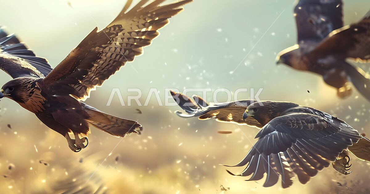 Training and taming birds of prey and predators, a symbol of strength ...
