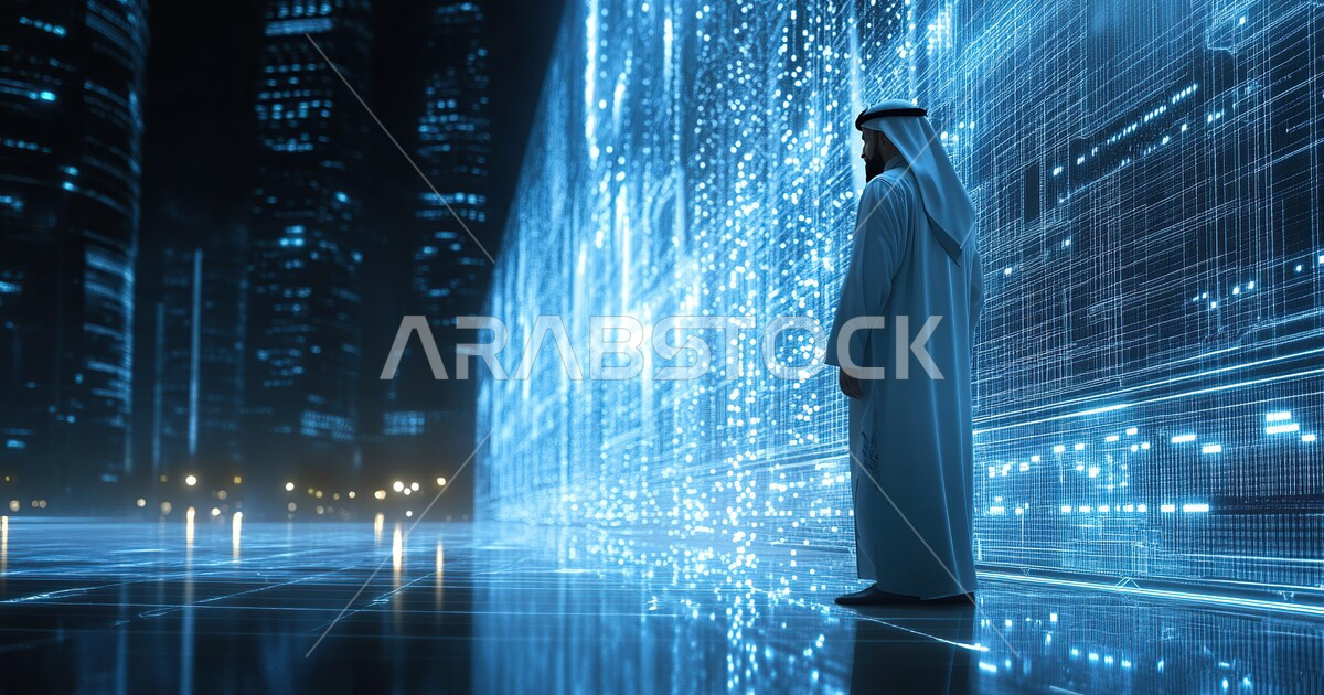 Development and growth in the technical field, a Saudi Gulf Arab man ...