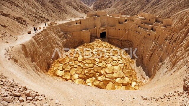 Authentic Arabian gold mines, easy access for large machinery to the ...