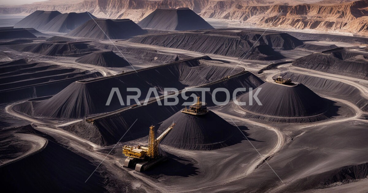 Arab natural coal mines, exploration areas for underground resources ...