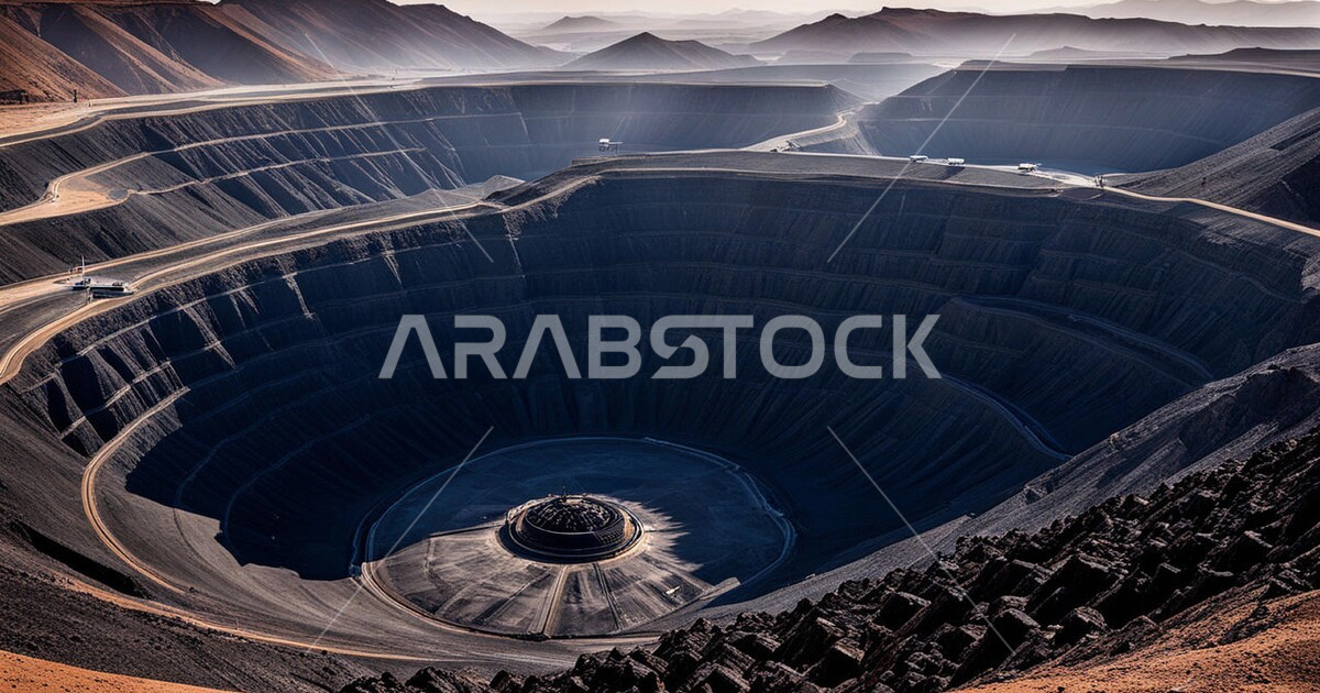 Arab natural coal mines, exploration areas for underground resources ...