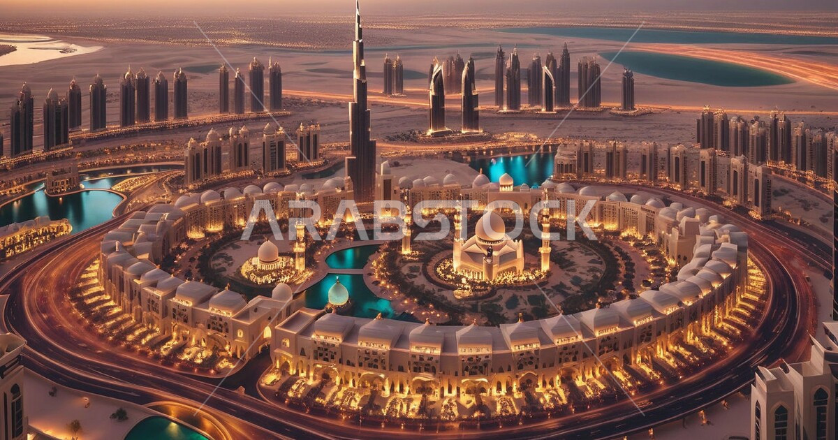 Building a civilized and advanced future, a futuristic imaginary view ...