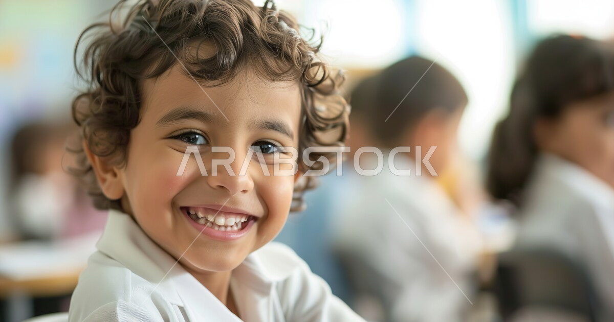 Education in Saudi Arabia, Close-up of a smiling Saudi Arabian Gulf ...