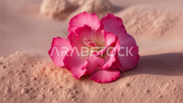 Desert roses and fragrant flowers, colorful flowers growing in the ...