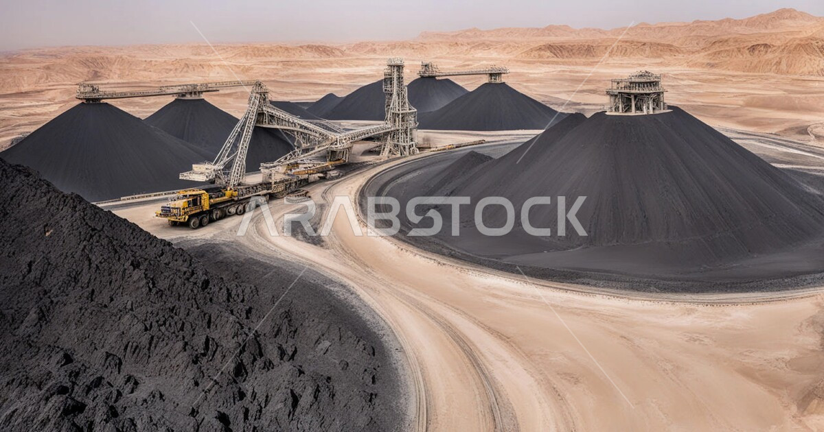 Natural coal mines, areas for prospecting for underground resources ...