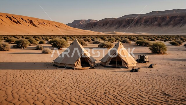 A youth camp and desert session, camping in the deserts of the Kingdom ...