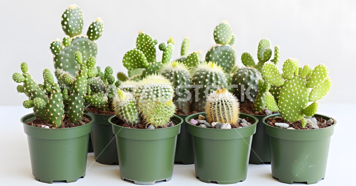 Green spiny plants, interest in growing cacti and thistles in the ...