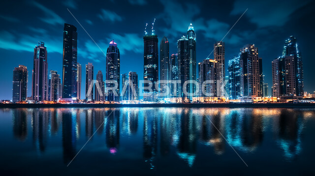 Future imaginary view of urban progress and growth, Saudi Vision 2030 ...