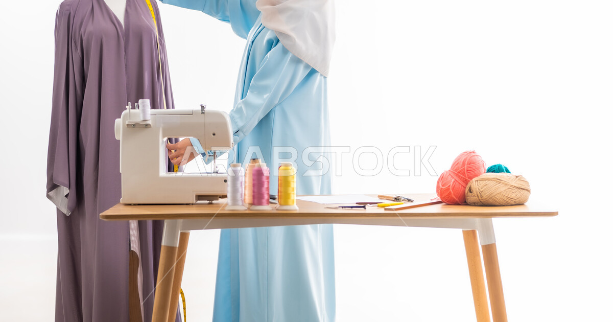 Inventing and creating new and modern designs, portrait of an Arab Gulf ...