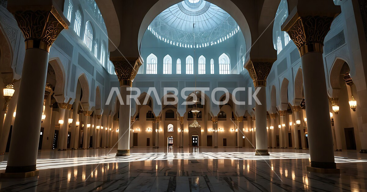 Elegant designs and interior decorations of mosques, decorations and ...