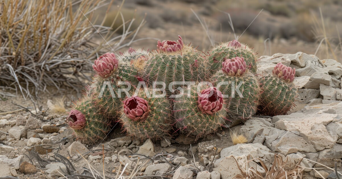 Growth of thorny plants and wild herbs in the farms of Saudi Arabia ...