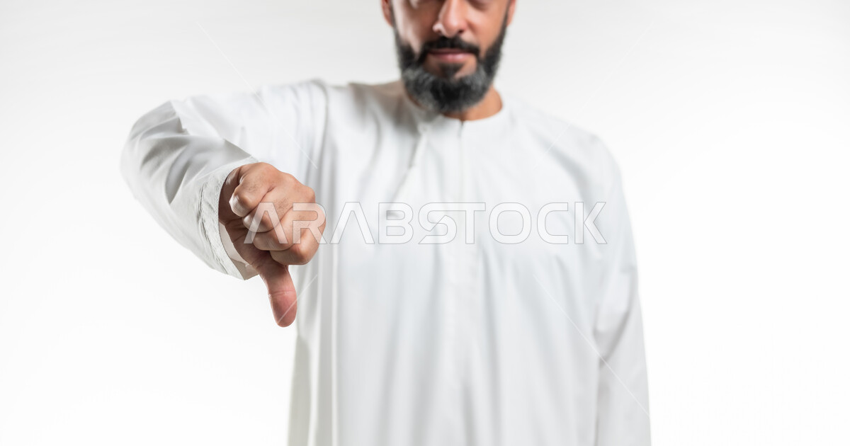 Hand gestures indicating rejection, non-acceptance and failure, close ...