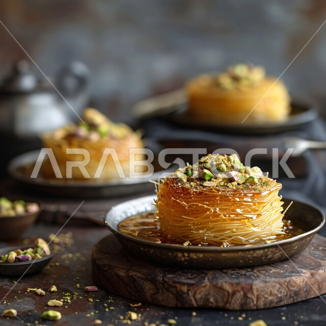 Delicious traditional Arabic desserts, the art of presentation in ...