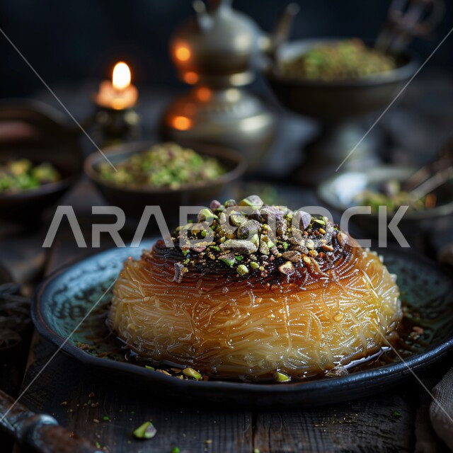 Famous oriental sweets, delicious traditional Arabic dessert, close-up ...