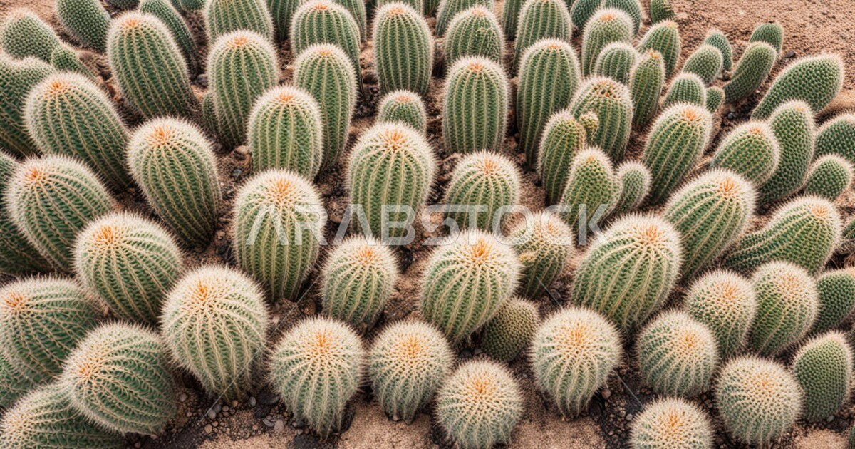 النباتات الشوكية البرية في المحميات الطبيعية، مجموعة من نبات الصبار ...