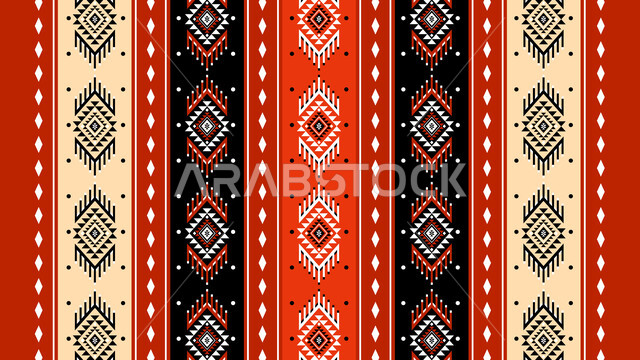 Saudi Arabian Gulf design for authentic colorful Arabic engravings in ...