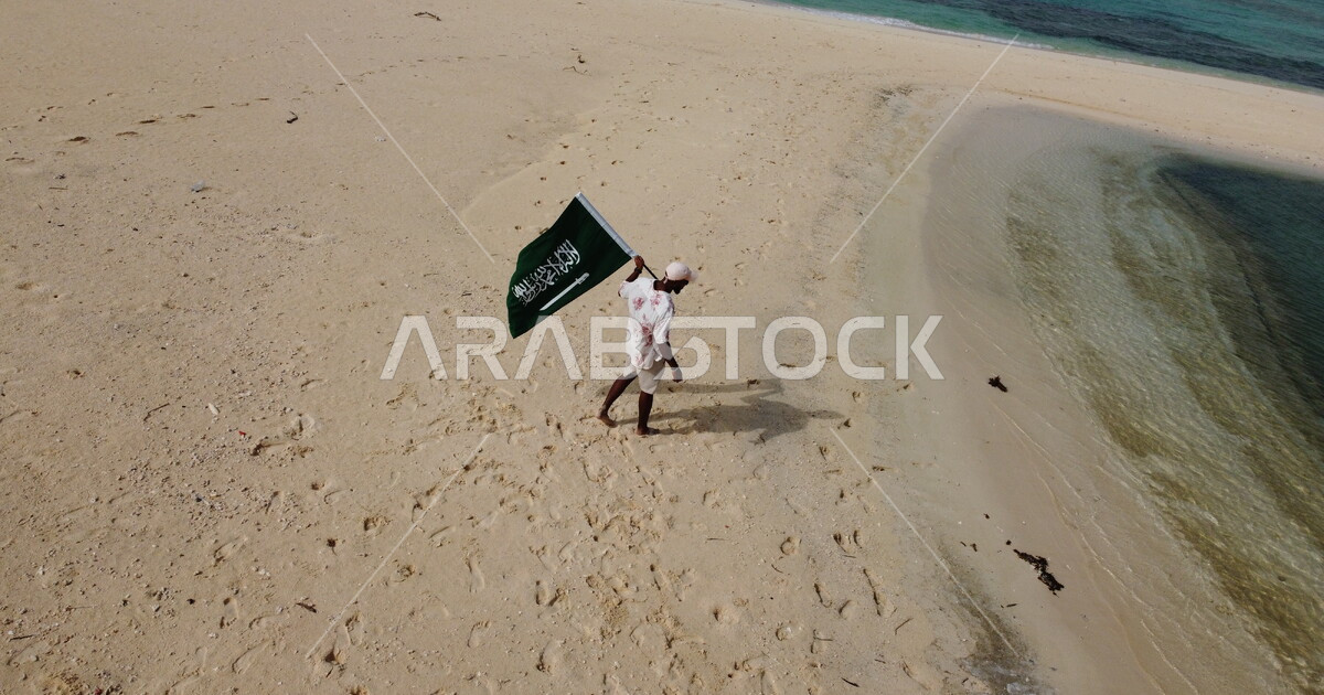 A Saudi Arabian Gulf messenger on a trip to Samar Island in the Asir ...