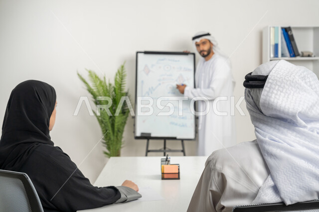 Using the whiteboard to clarify ideas, developing strategic plans to ...