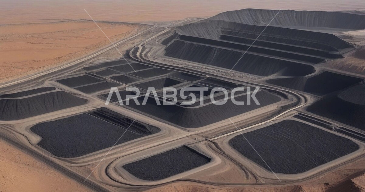 Arab natural coal mines, exploration areas for underground resources ...