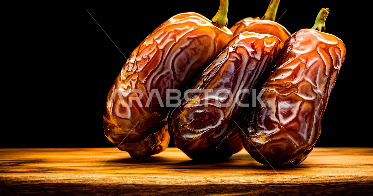 Different types of delicious dates, healthy and high-value meal, a ...