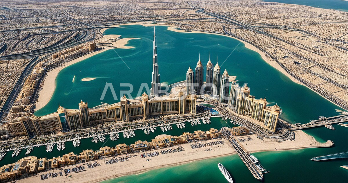 Burj Khalifa during daytime, Dubai waterfront, modern architectural ...