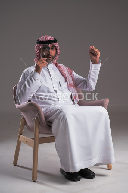 Scrutiny and focus using visual tools, concept of image clarification ...