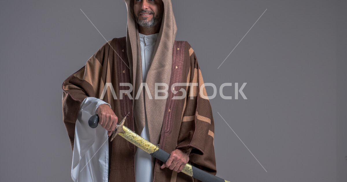 Wedding Day 1727 AD, a portrait of a Saudi Arabian Gulf man wearing a ...