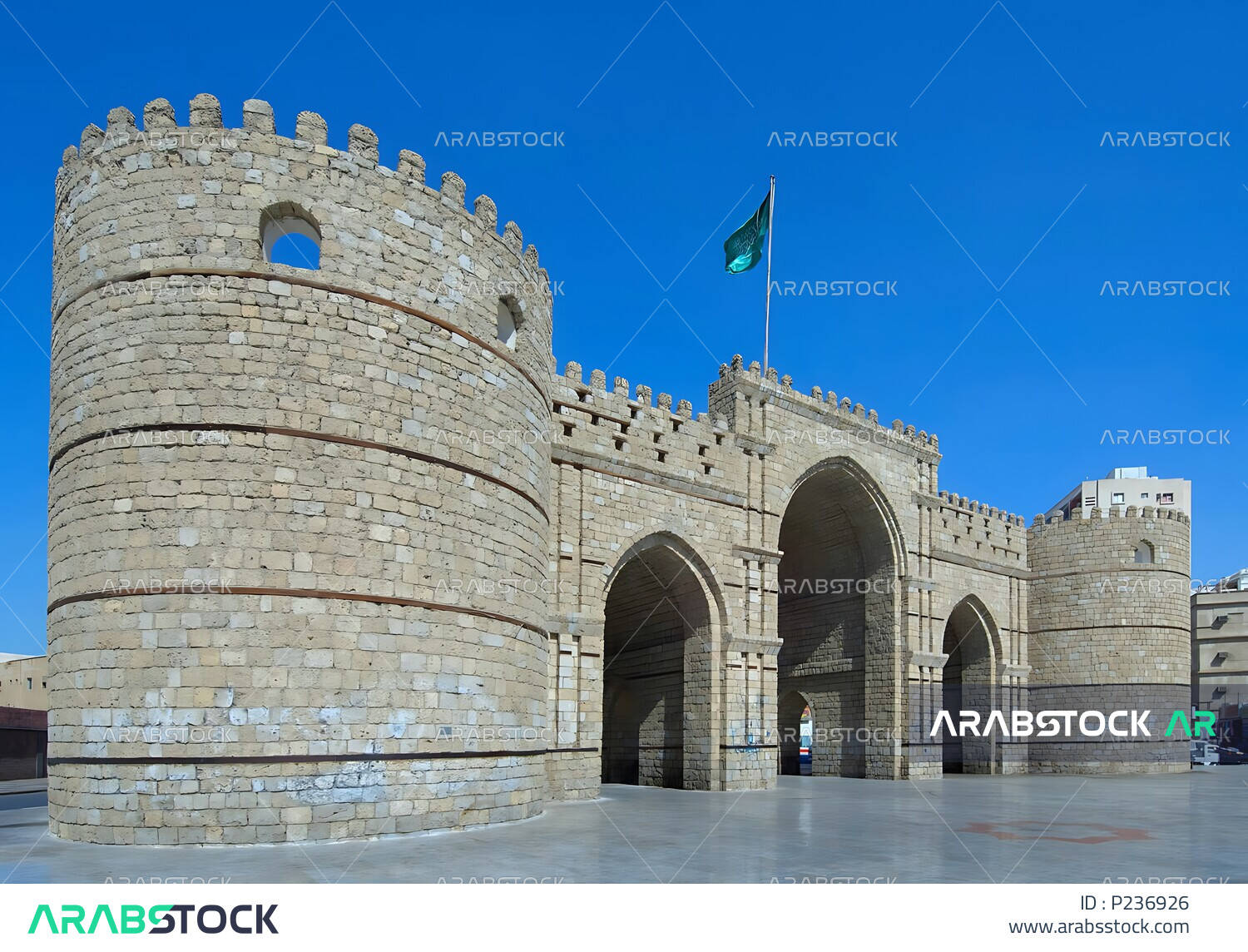 Mecca Gate in Jeddah, historical monuments in the Kingdom of Saudi ...