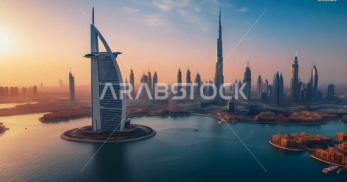Architectural engineering art of towers and skyscrapers, futuristic ...