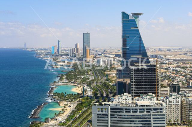 The new Corniche Tower in Jeddah, Saudi Arabia, the crowding of ...