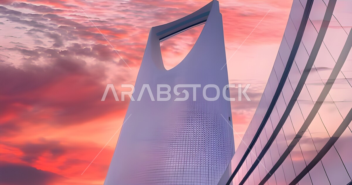The famous Kingdom Tower, growth, development and urban progress ...