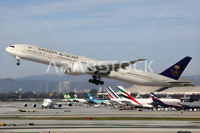 Air transportation, Saudi Airlines, tourist trips and travel, planes ...