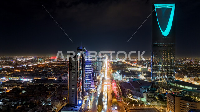 Urban growth and development in Saudi Arabia, drone view of Riyadh's ...
