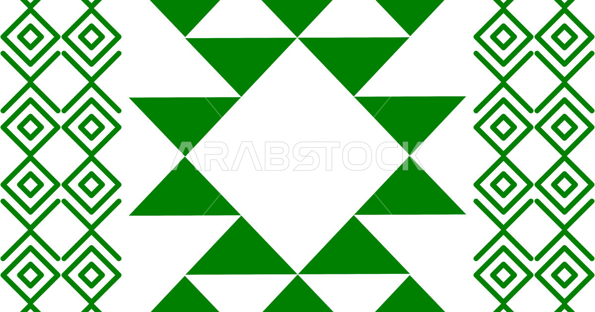 Traditional traditional craft arts, Saudi Gulf Arab design for colorful ...