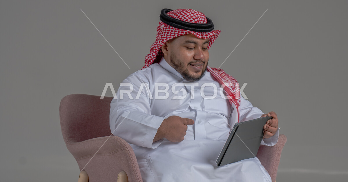 Remote project management concept, using modern technology devices ...