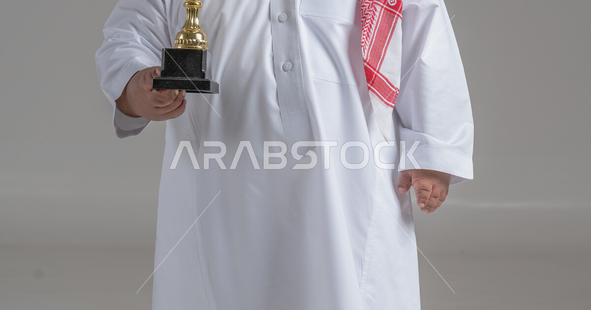 Concept of winning and triumph, crowning the championship after success ...