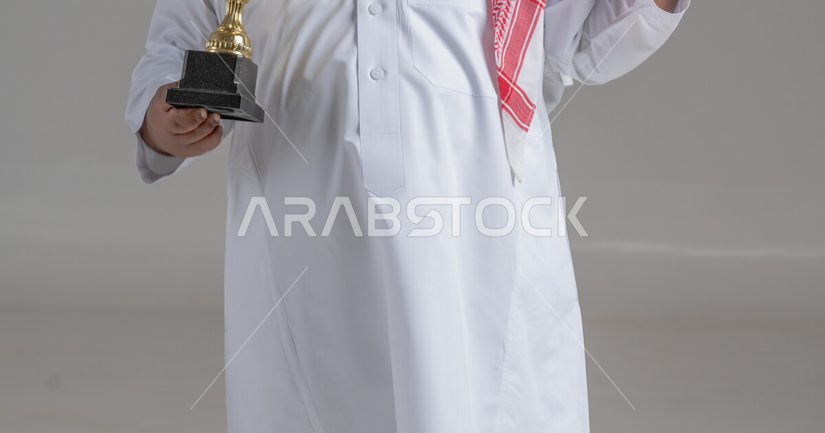 Concept of winning and triumph, crowning the championship after success ...