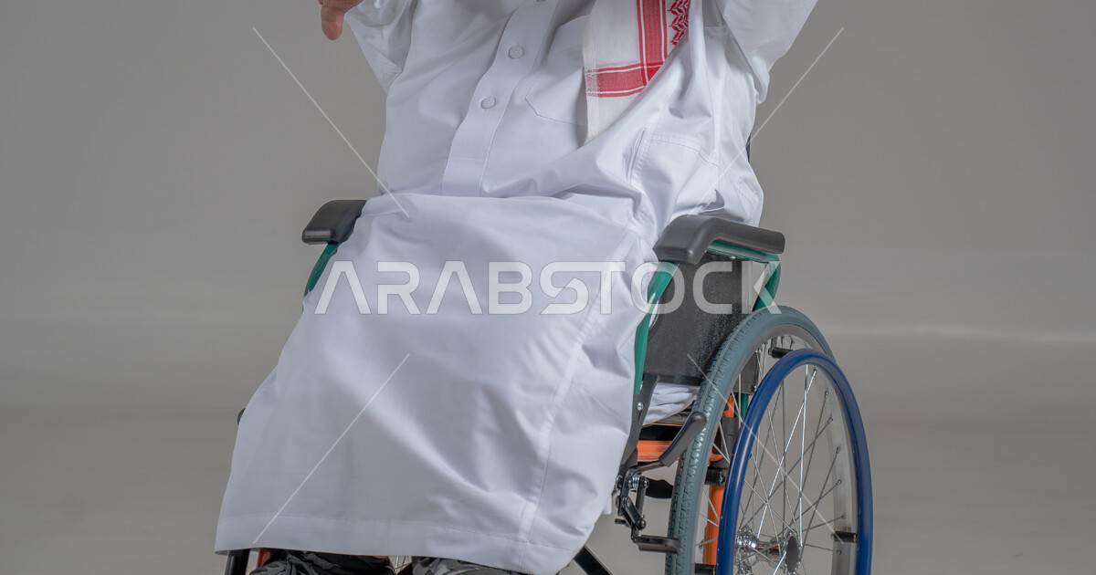 Lifestyle of people with disabilities, using a wheelchair to assist ...
