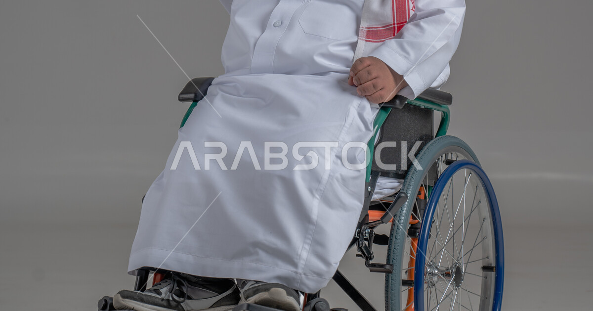 Lifestyle of people with disabilities, using a wheelchair to assist ...