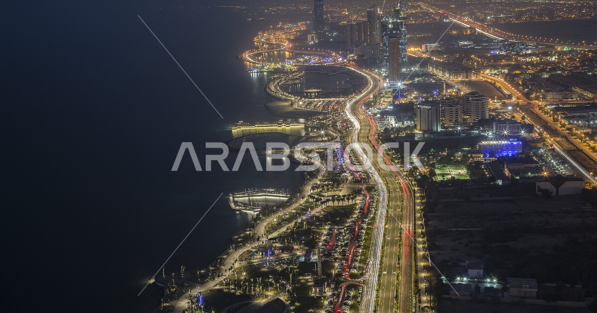 Photography from the top of the city of Jeddah in the Kingdom of Saudi ...