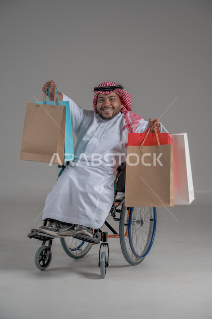 People with special needs and determination, portrait of a short dwarf ...