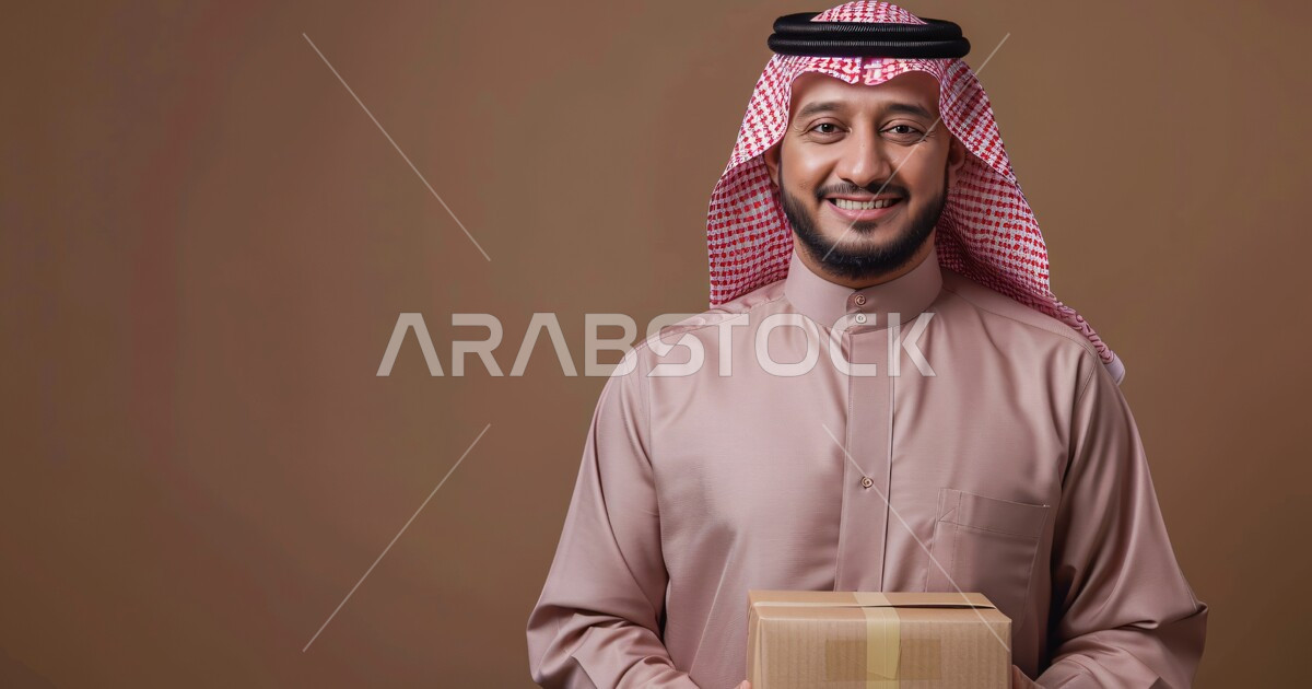 Concern for appearance, portrait of a Saudi Arabian Gulf man wearing a ...