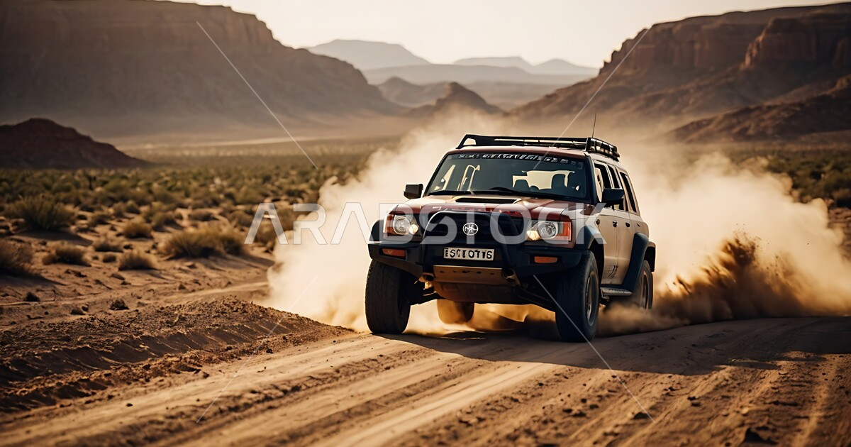 Fun desert activity, exciting adventure in the desert environment ...